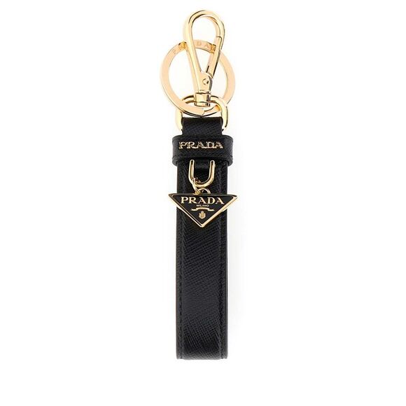 Prada | Accessories | Prada Black Leather Key Ring | Poshmark